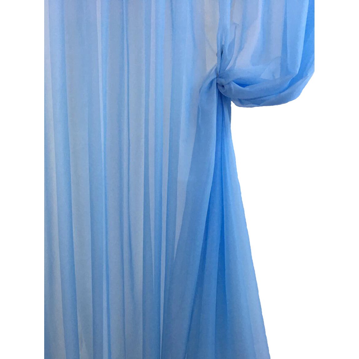 Perdea voal simplu culoare bleu ciel Basic Liz Line, cu rejansa ...