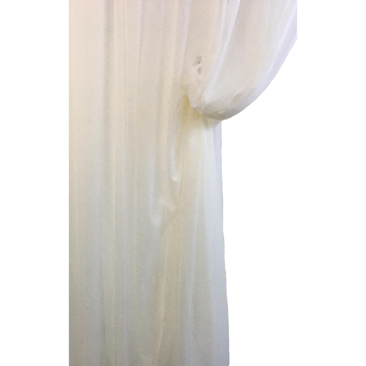 Perdea voal simplu culoare ivory Basic Liz Line, cu rejansa 400x245cm ...