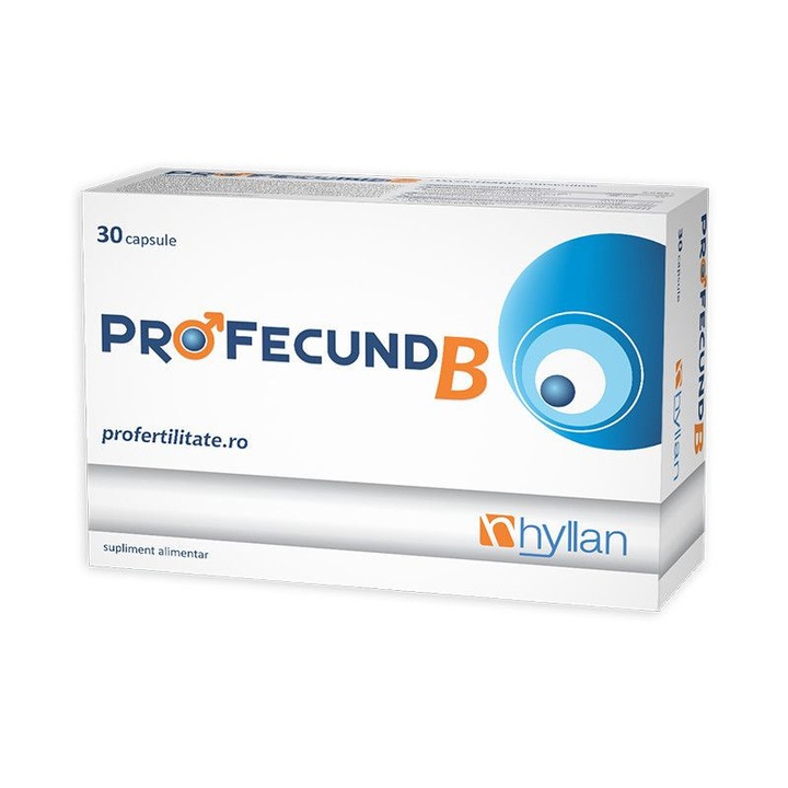 Profecund B, pentru fertilitate masculina, 30 capsule Hyllan - eMAG.ro