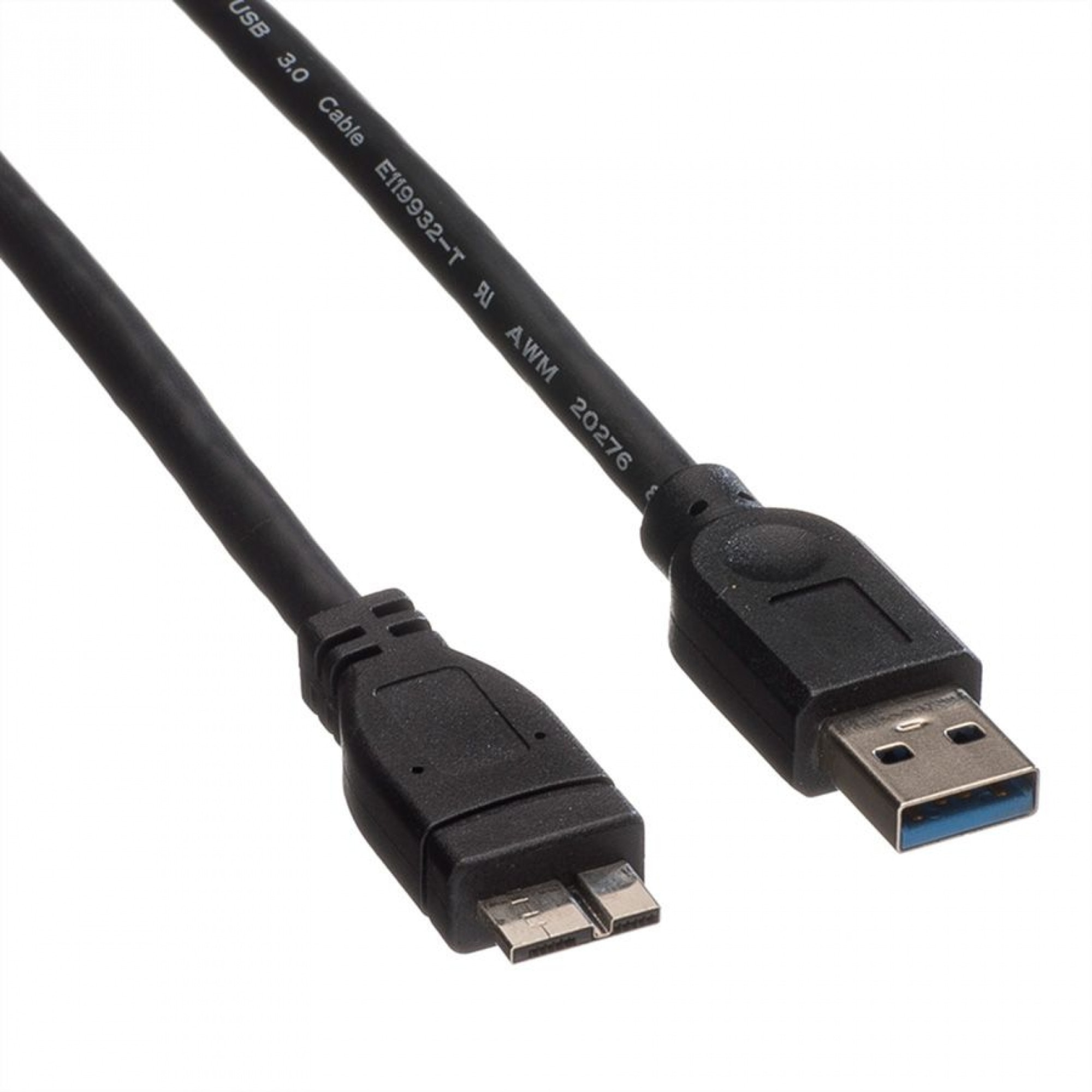 Кабел USB 3.0 към micro USB 3.0 0 TT 0.15m Черен, Roline 11.02.8876 ...