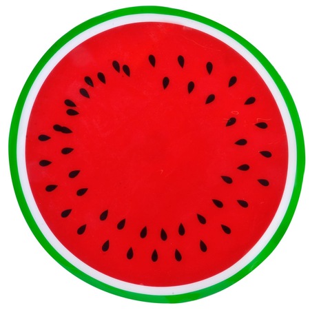Napron de plastic rotund cu imprimeu felie de pepene rosu, DecorCasa ...