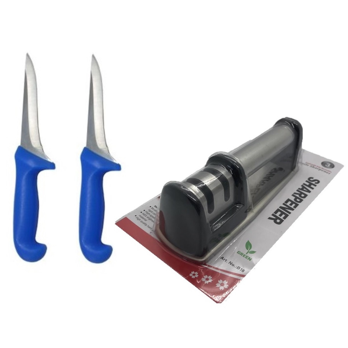 Pachet format din 2 cutite mici profesionale de macelarie si un aparat ...