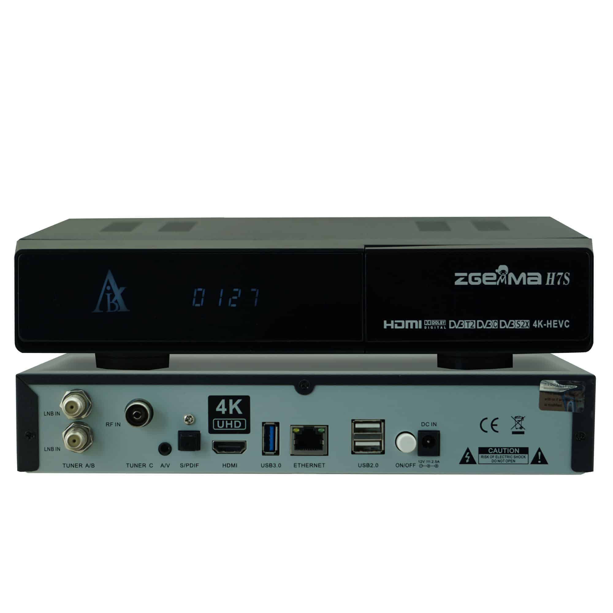 Receiver Satelit Zgemma H7S, UHD 4k Triple Tuner, IPTV BOX - eMAG.ro