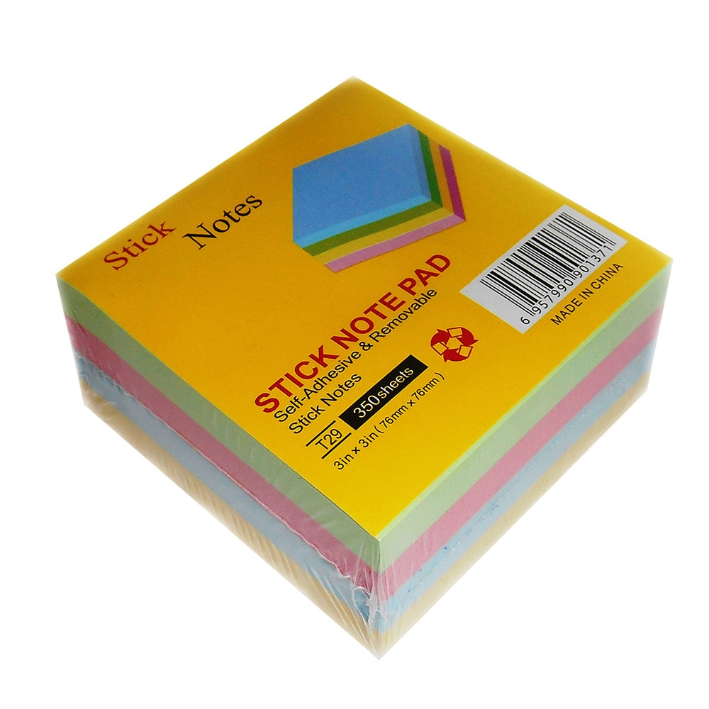 Notes adeziv 76 x 76 mm, 350 file, 4 culori pastel - eMAG.ro