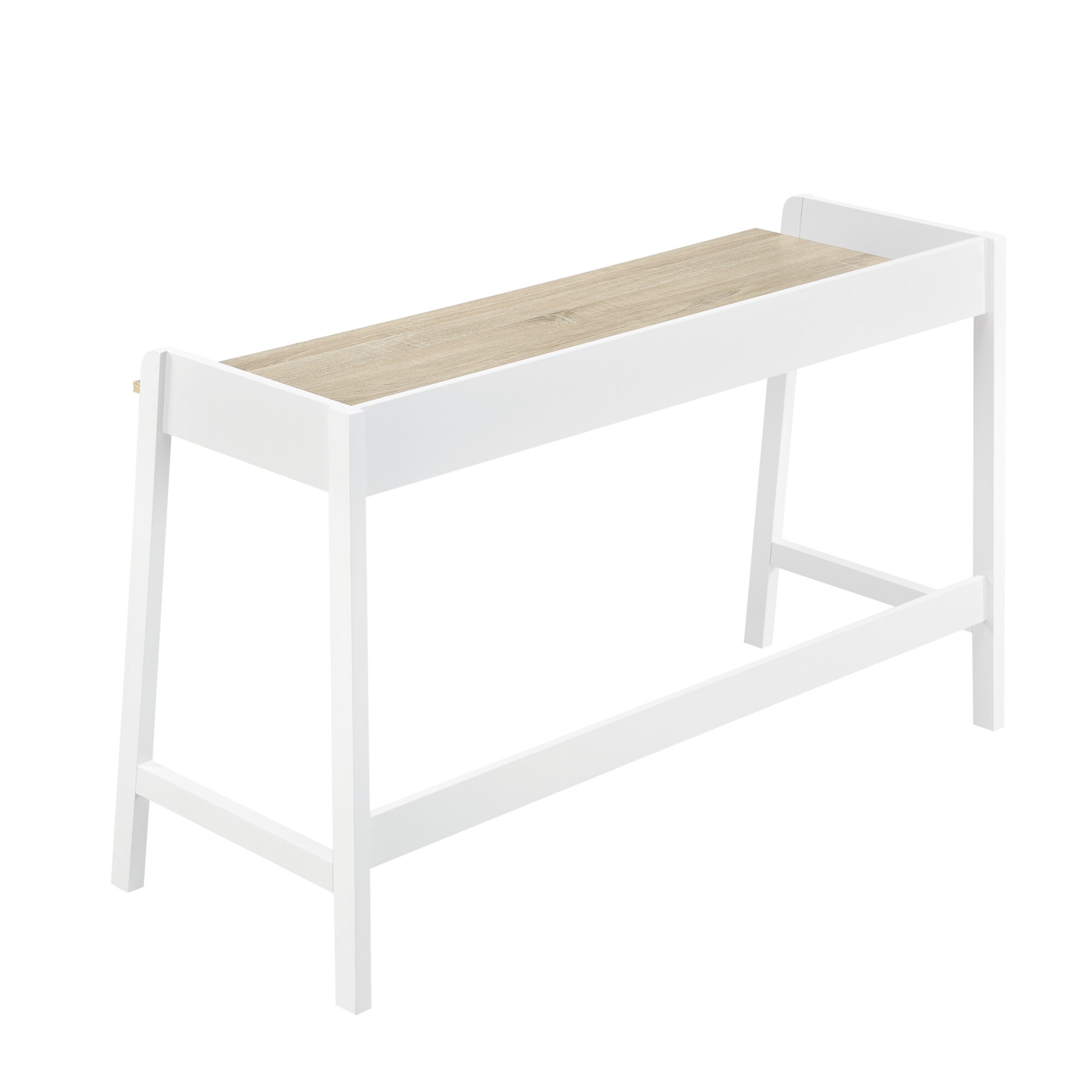 Бюро [en.casa]®, 125 x 51 x 80 cm, Бяло - eMAG.bg