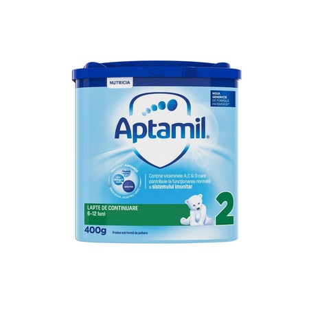 Lapte Praf Nutricia Aptamil 2, Formula de continuare, 6-12 luni, 400 ...
