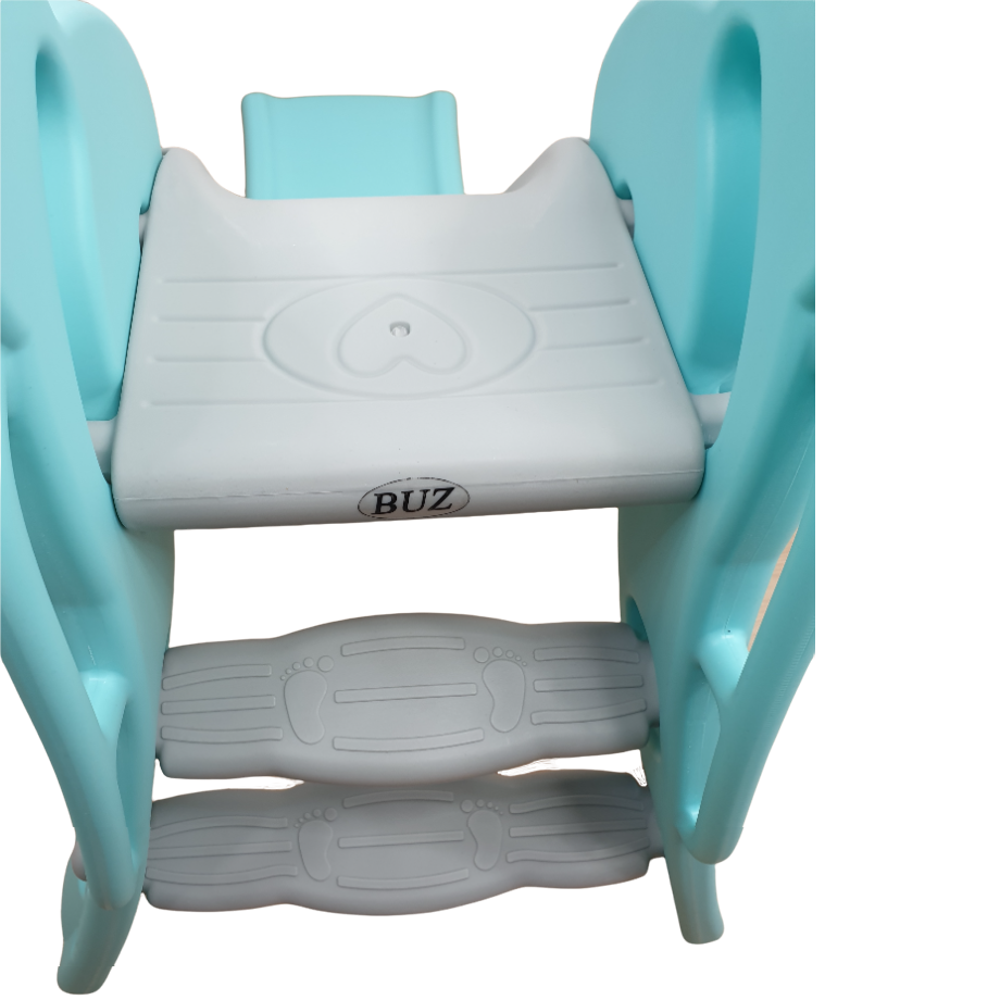 Детска пързалка buz, с жираф, нехлъзгащи се стълби, синя - eMAG.bg