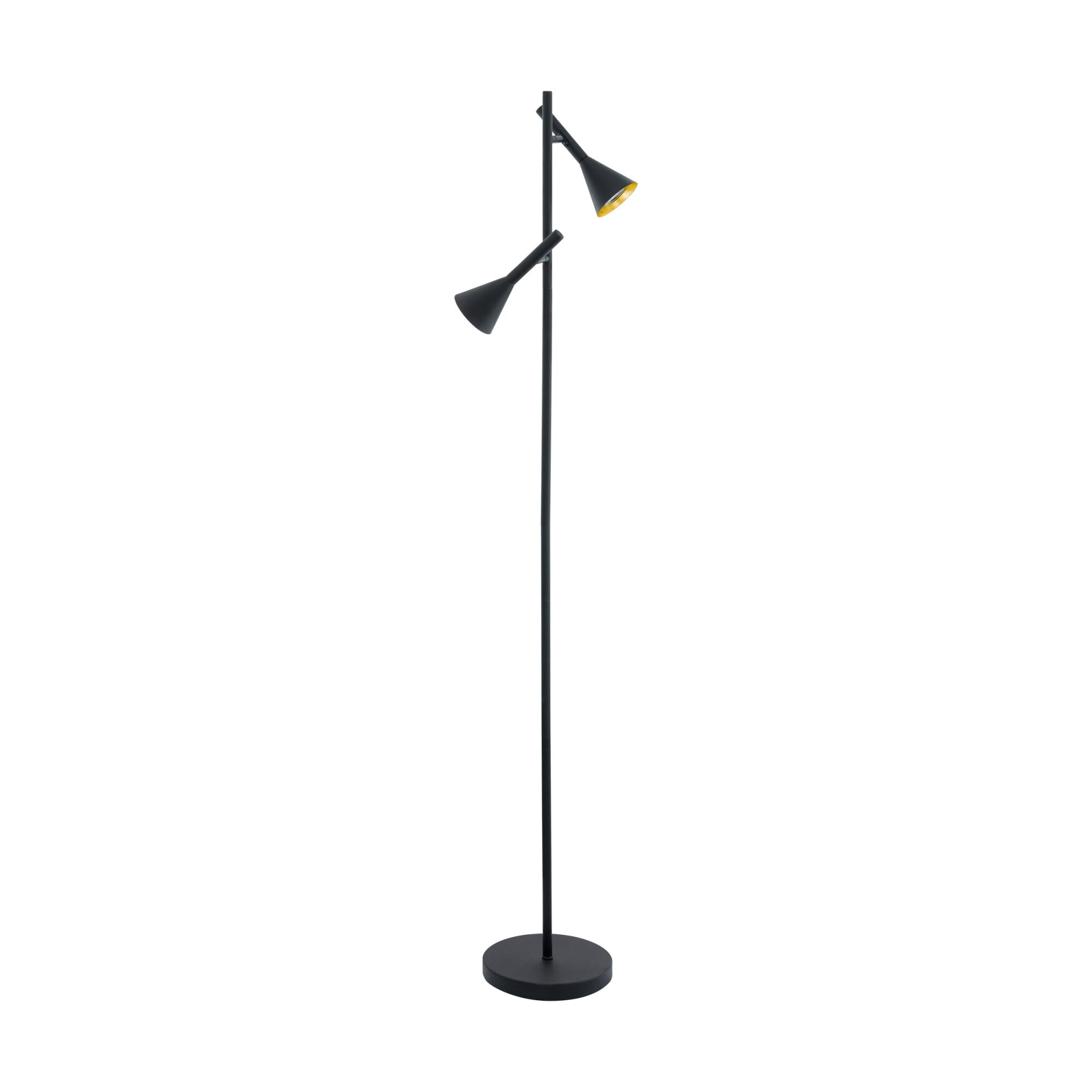 Lampadar EGLO Cortaderas, 97806, GU10-LED, 2x5W, Negru/Auriu - eMAG.ro