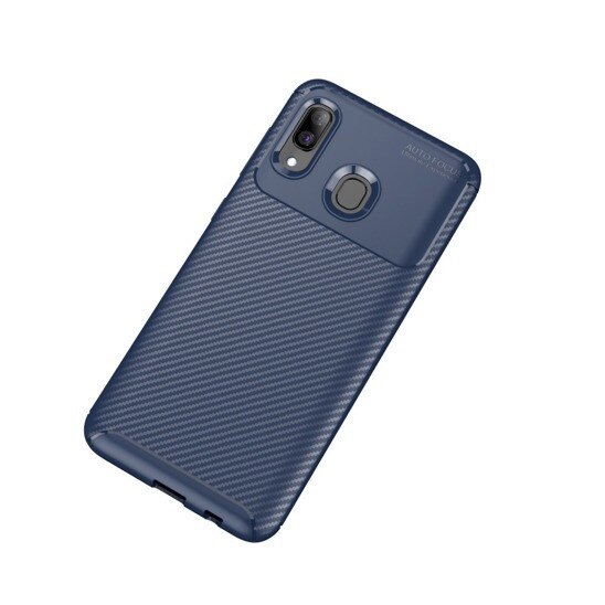 Samsung Galaxy A40 Tpu Carbon Fiber Navy tok - eMAG.hu