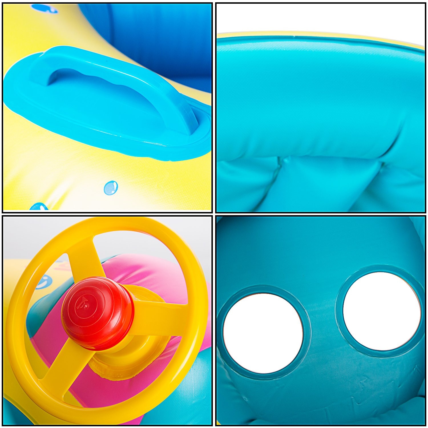 Colac inot pentru bebe, cu protectie solara si volan - Krista - eMAG.ro