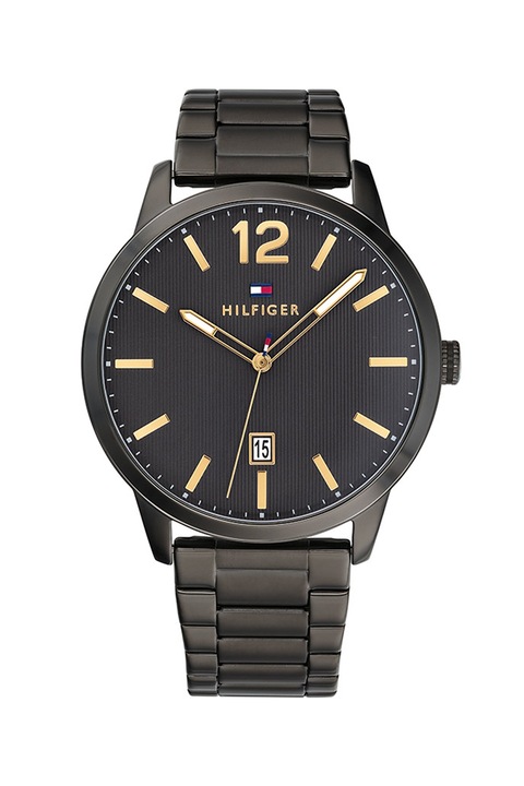 Tommy Hilfiger, Часовник Dustn метална верижка, Черен - eMAG.bg