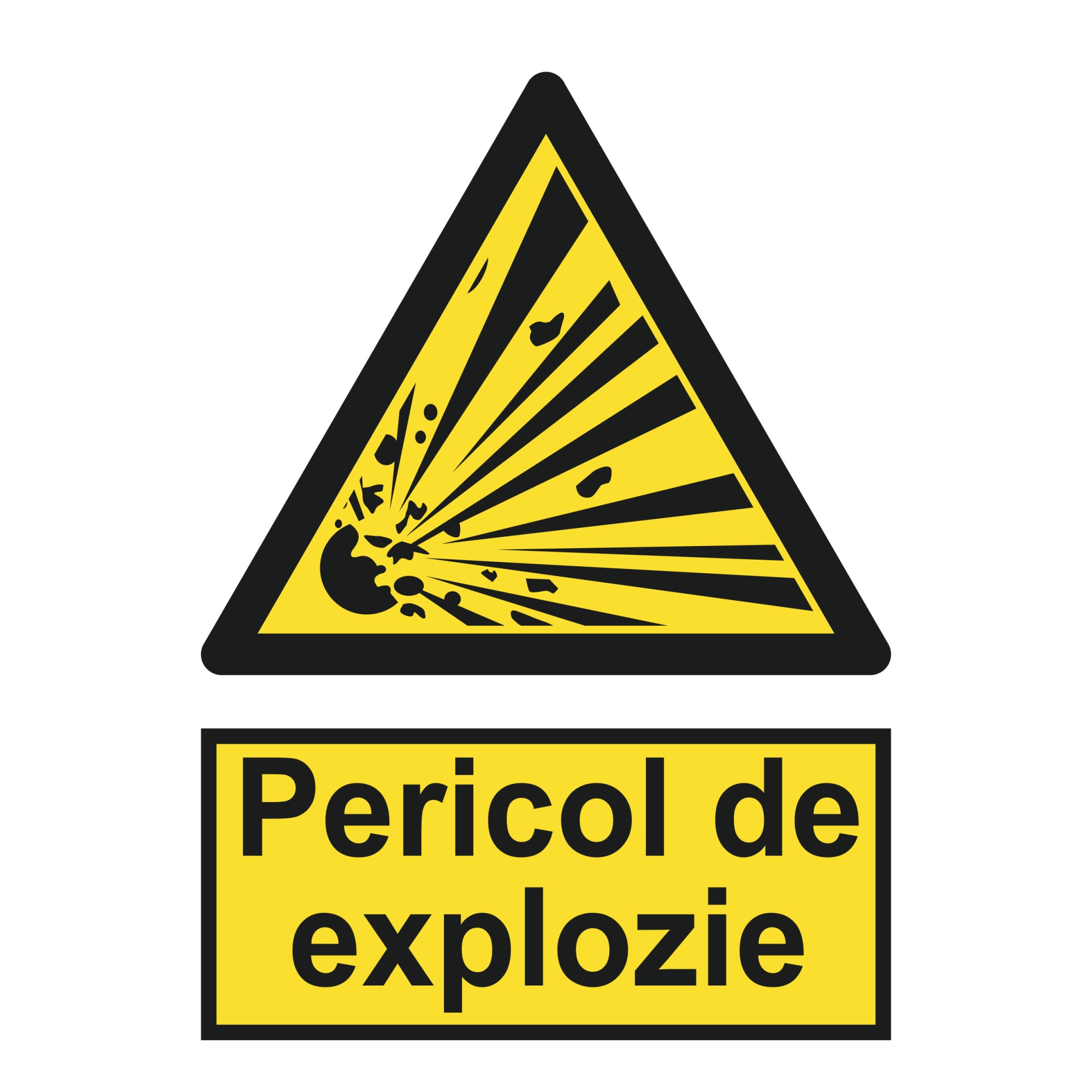 Indicator avertizare, "Pericol de explozie", creative pixel, 15x20cm ...