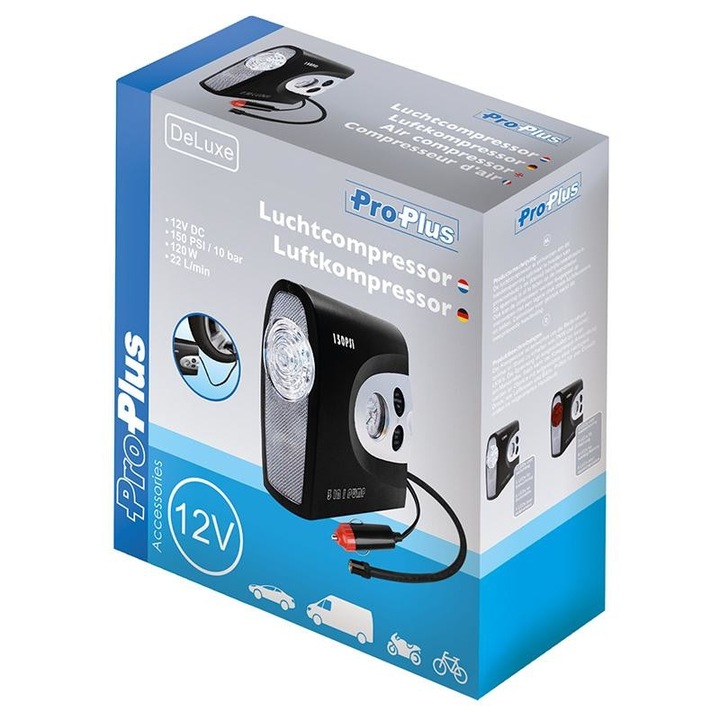 Compresor Auto Umflat Roti 10 Bari 22L/min, Alimentare la mufa auto 12V ...