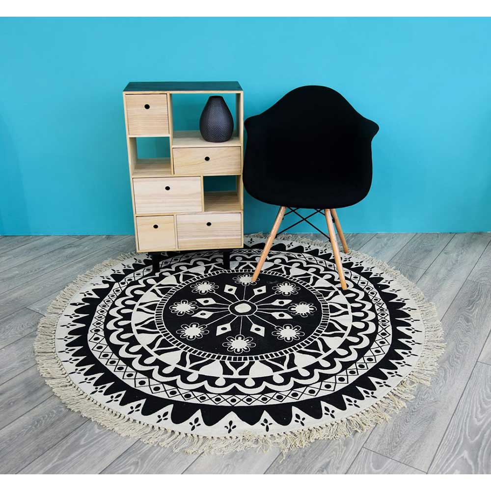 Scaun cu Brate Shell, Tapitat Textil, Picioare Lemn, Negru - eMAG.ro