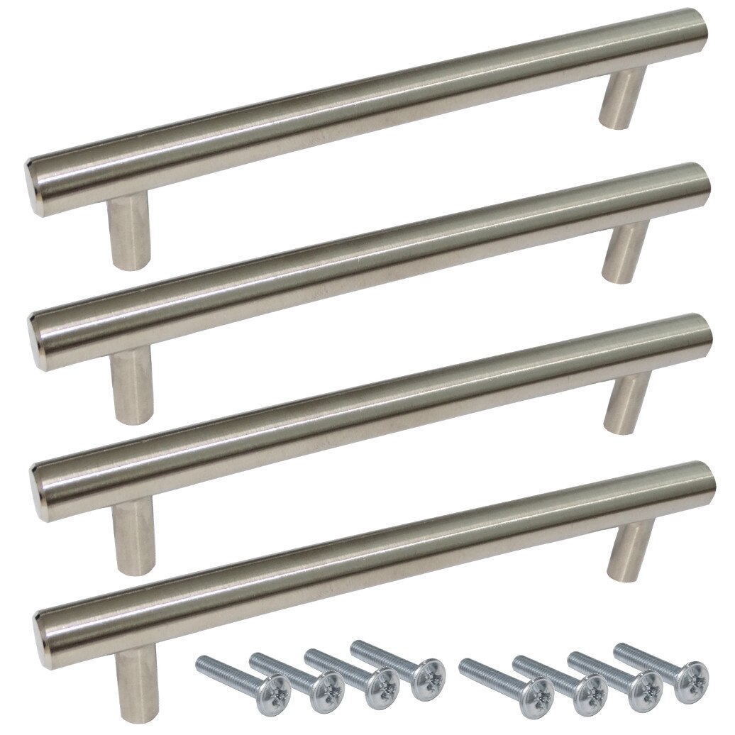 Set de 4 manere de mobilier AERZETIX, seria Mangoky, 128 mm, inox - eMAG.ro
