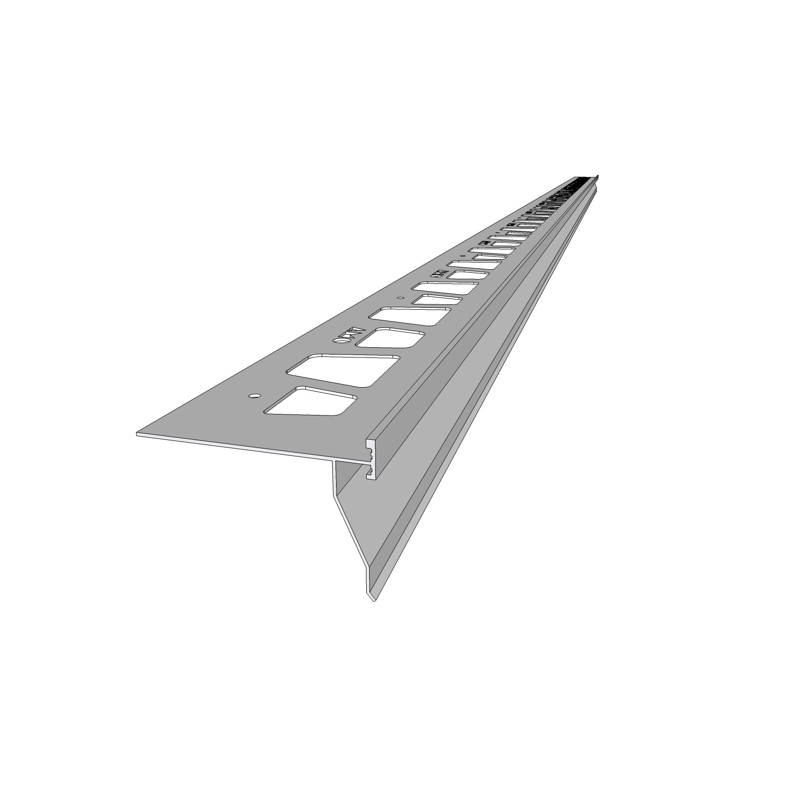 Profil picurator mare pentru balcoane AMO, Gri, 2.85 ml - eMAG.ro