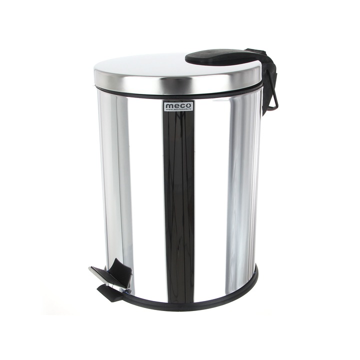 Кофа за боклук от неръждаема стомана с меко затваряне 30 литра H 36см Emag Bg