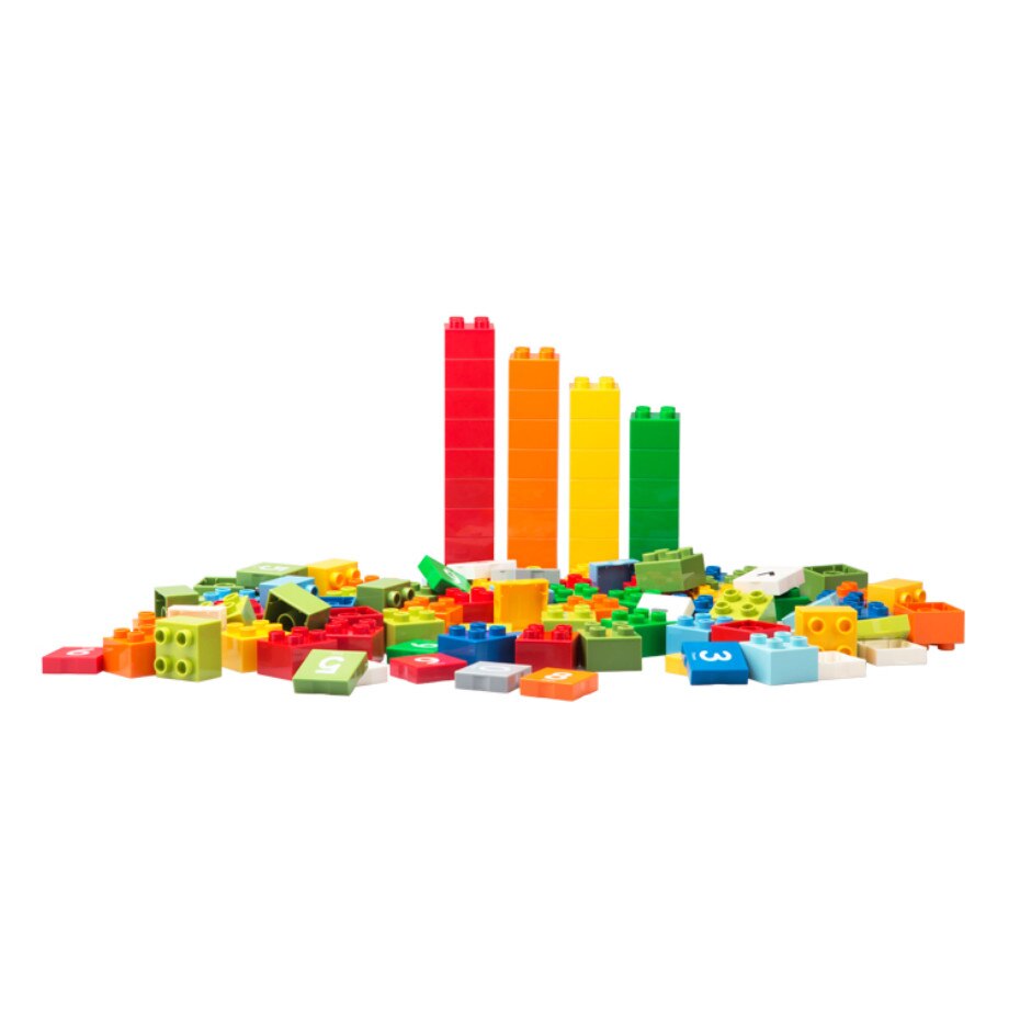 Joc matematic si de constructii, 119 piese si 10 carduri cifre - eMAG.ro