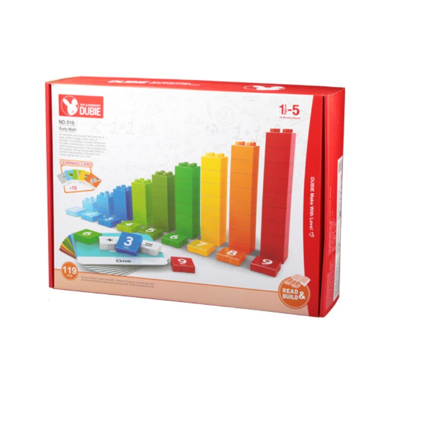 Joc matematic si de constructii, 119 piese si 10 carduri cifre - eMAG.ro