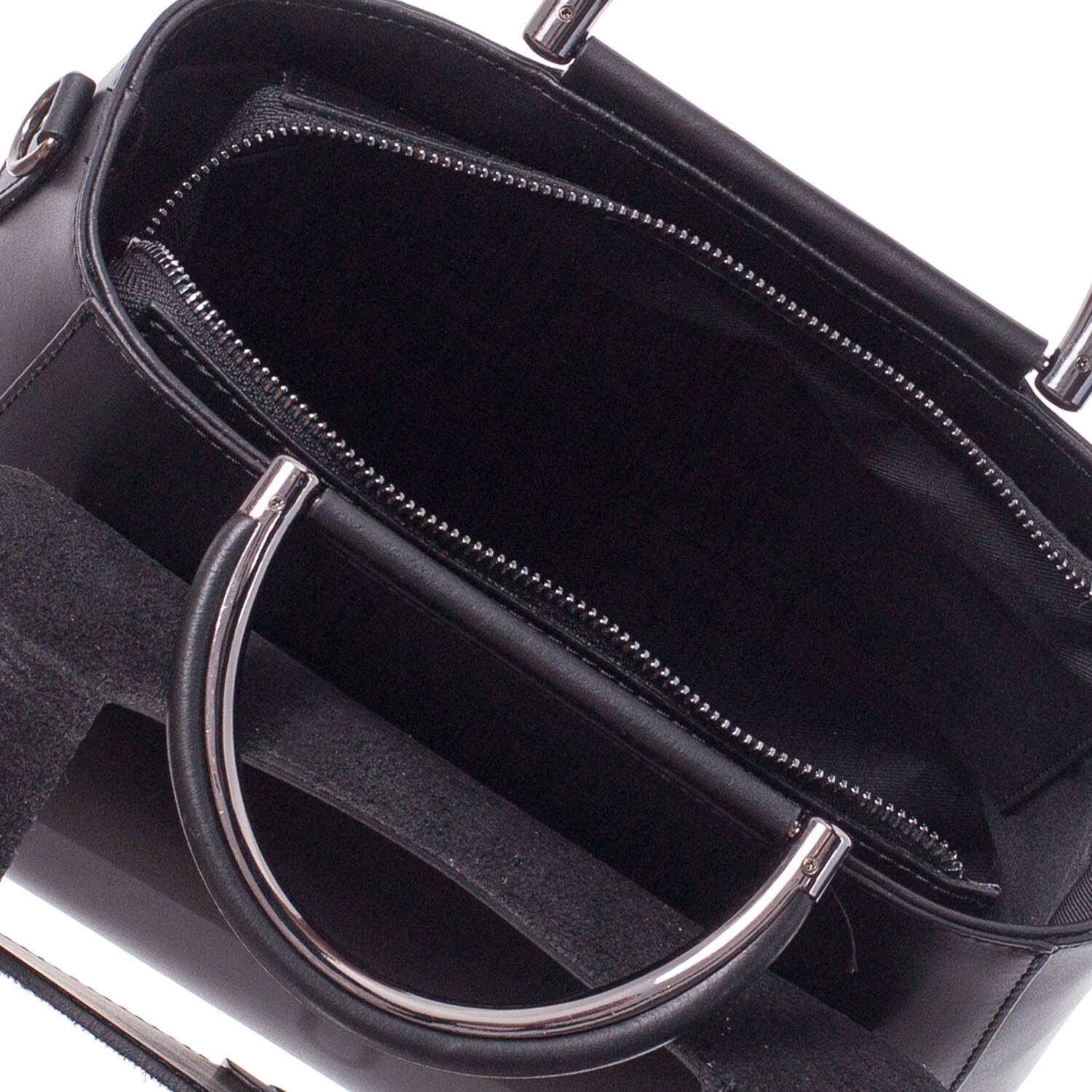 Geanta din piele naturala Azzura, 28x22x14 cm, negru - eMAG.ro