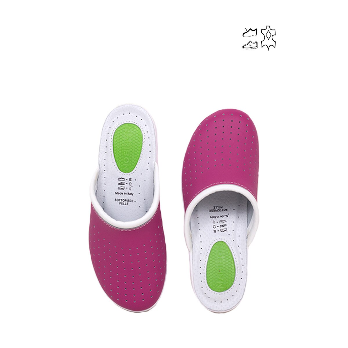 Saboti Medicali din Piele cu GEL SOFT Maribon Fucsia, 40 EU - eMAG.ro