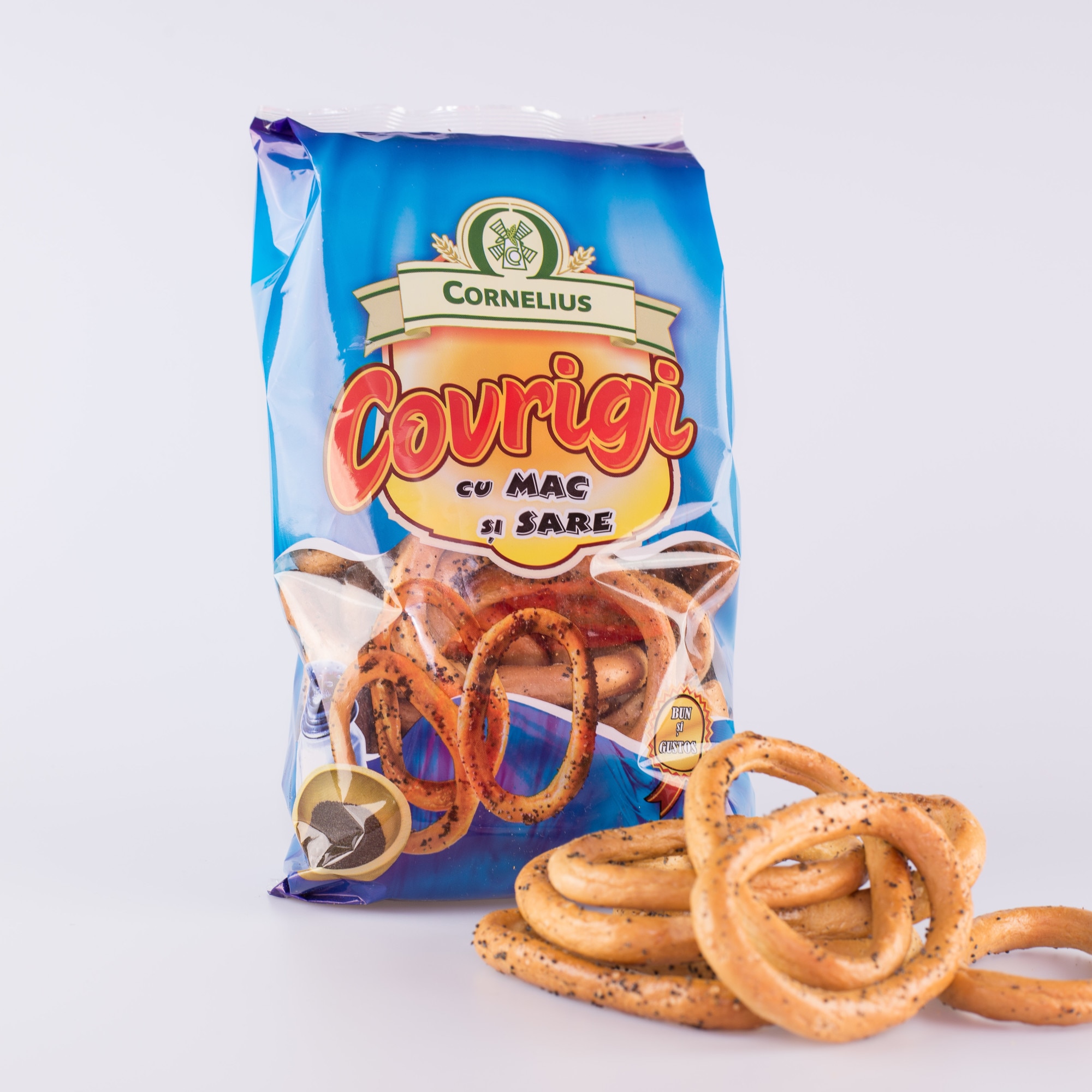 Covrigi CORNELIUS cu mac si sare 100g, bax 32 pungi - eMAG.ro