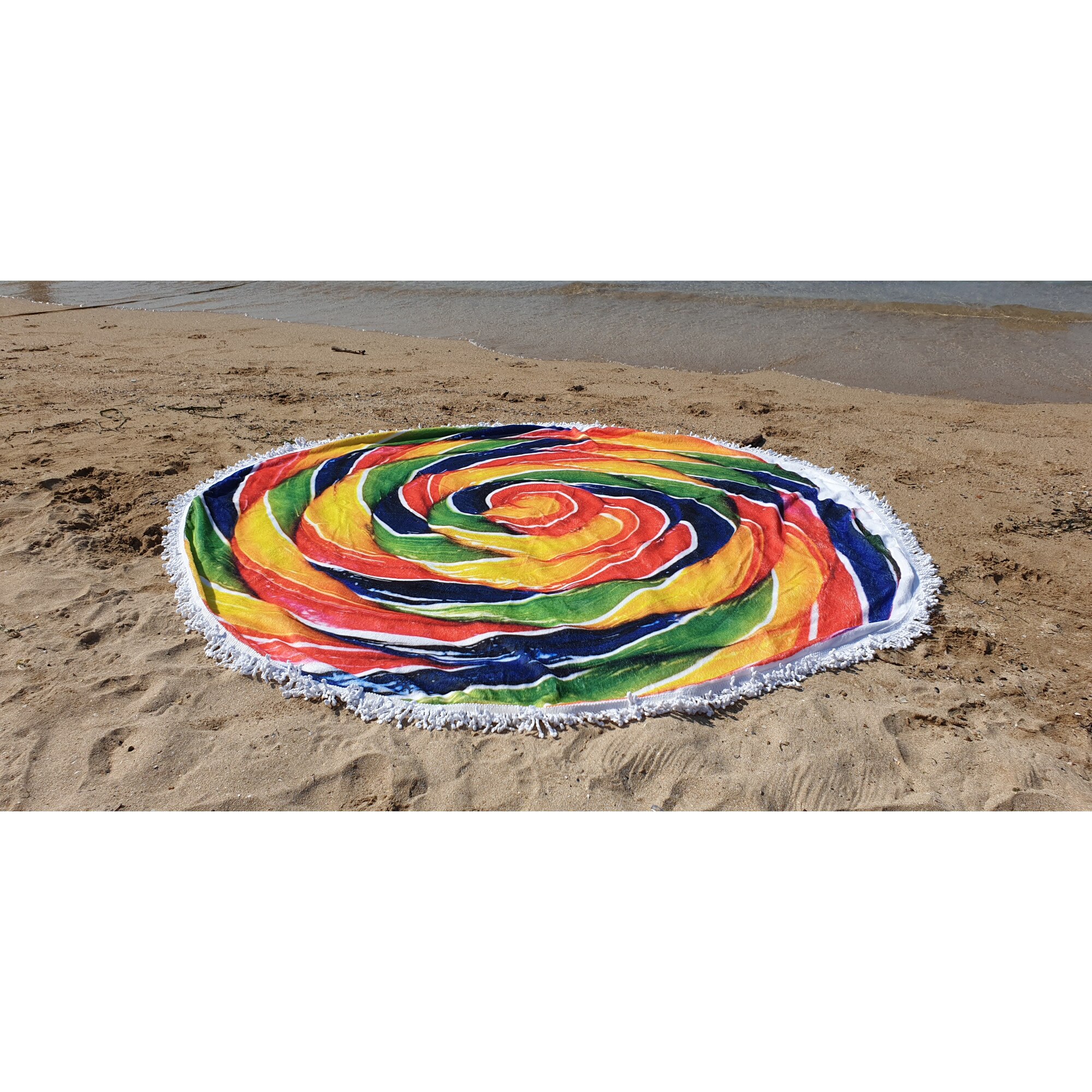 Prosop de plaja rotund, COZY TOWELS, cu diametrul de 150 cm, model ...