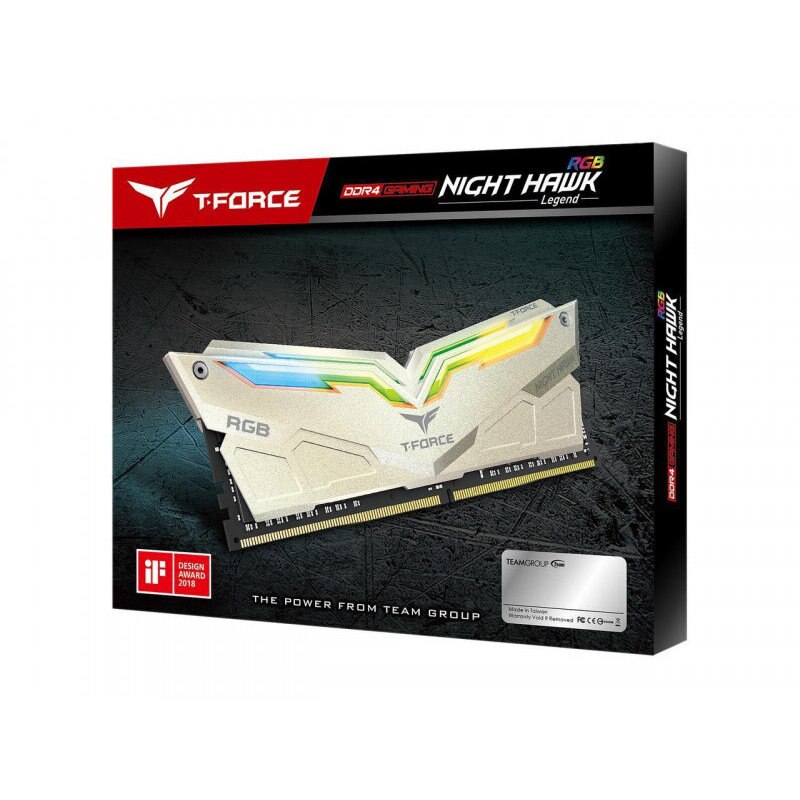 Memorie TeamGroup T-Force Night Hawk Legend RGB Gold 16GB DDR4 3200MHz ...