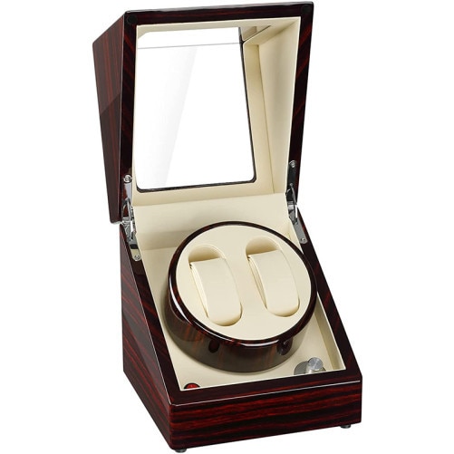 Cutie intors ceasuri automatice iUni, Watch Winder 2 Mahon-Crem - eMAG.ro