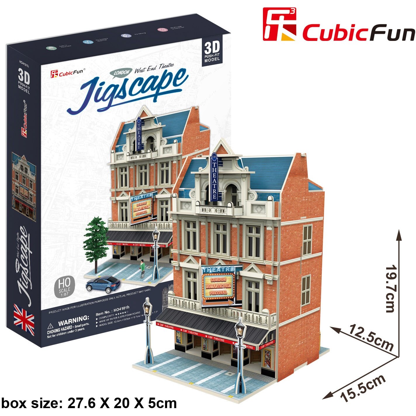 Пъзел 3D Cubic Fun - Jigscape Collection - West End Theatre, 55 части ...