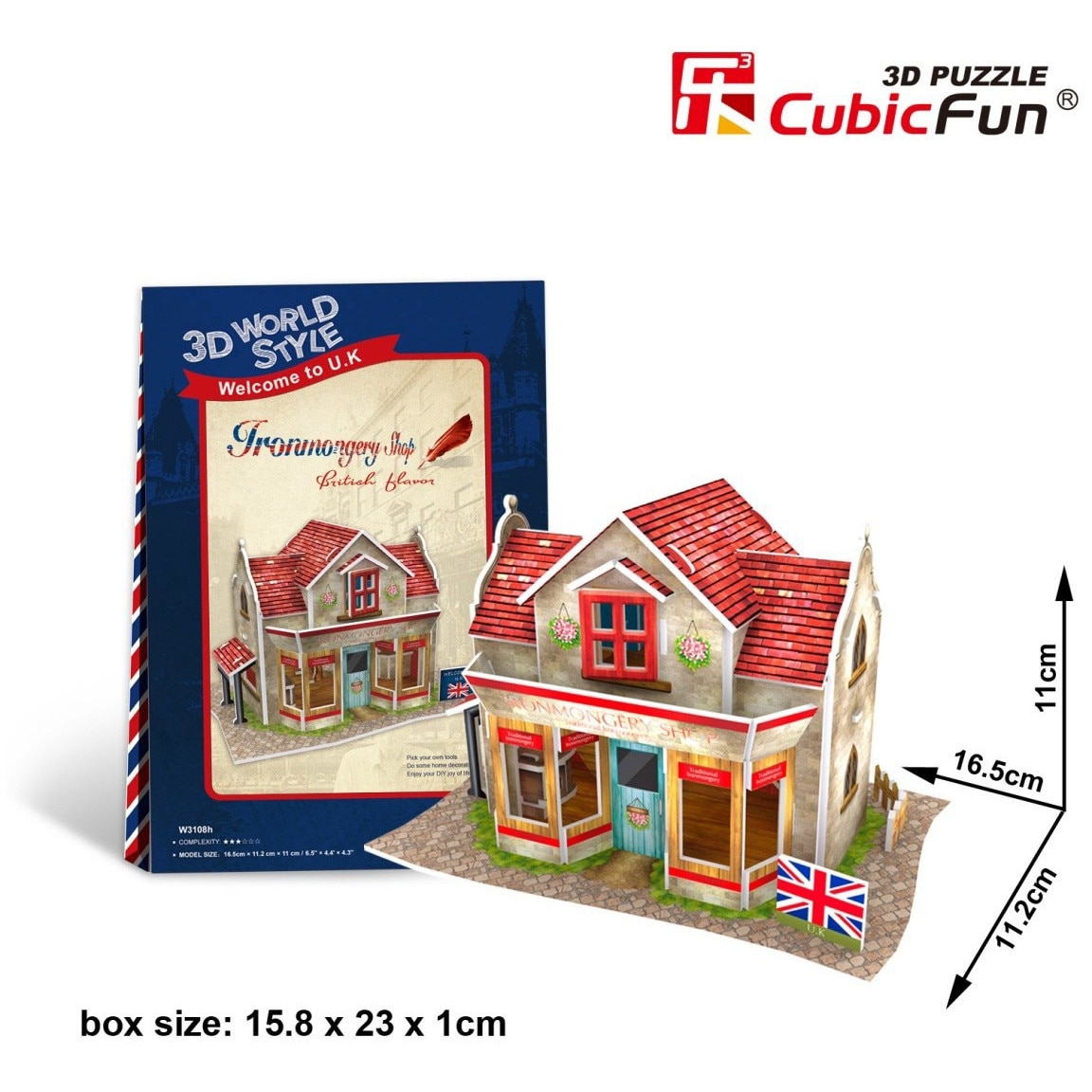 Пъзел 3D Cubic Fun - World Style - Welcome to UK, 34 части (Cubic-Fun ...