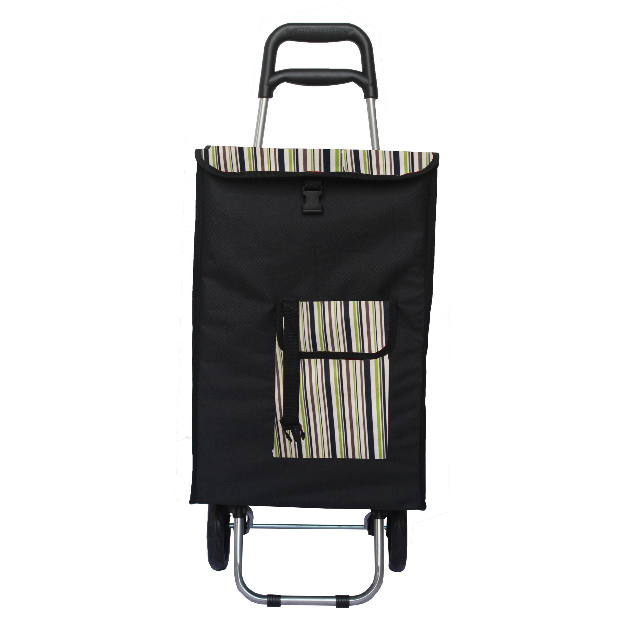 Carucior de piata Grunberg cu 2 roti BF205 NEGRU/Motiv dungi - eMAG.ro