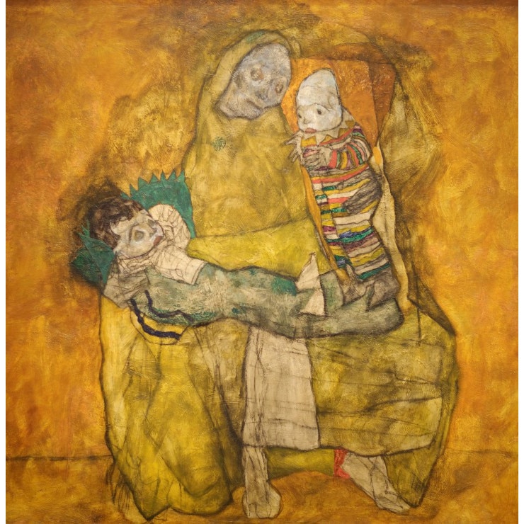 Puzzle Grafika - Egon Schiele: Mutter mit zwei kindern II, 1915, 1.500 ...