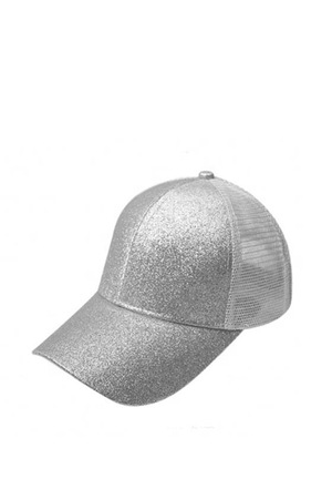 Sapca femei, Marime Universala, Ajustabila, Gri cu sclipici - eMAG.ro