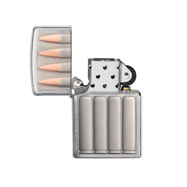 Bricheta Zippo Bullets Brushed Chrome - eMAG.ro