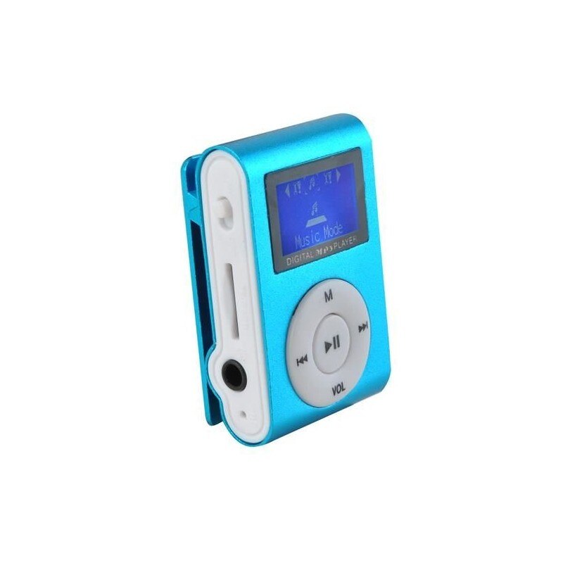 Mini MP3 Player Cu Afisaj LCD Si Slot USB 2.0. Albastru - eMAG.ro