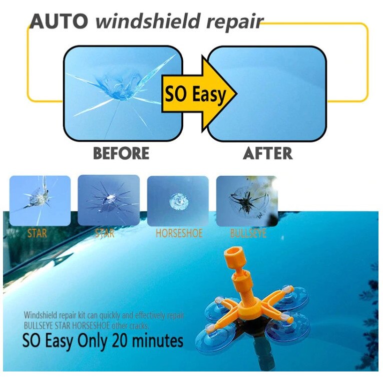 Kit Reparatie Parbriz Auto Techstar® pentru Crapaturi Zgarieturi ...