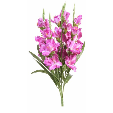 Buchet de flori artificiale gladiole roz intens 57 H - eMAG.ro