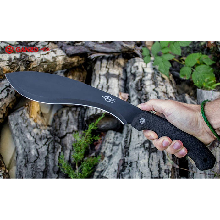 Cutit/maceta Ganzo Firebird F804 din inox cu teaca, uz general, lungime ...