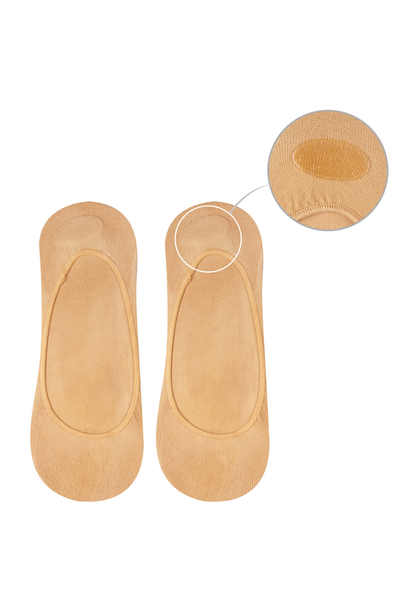 Sosete ascunse, talpici cu silicon pe calcai, Soxo, Nude, 35-40 EU ...