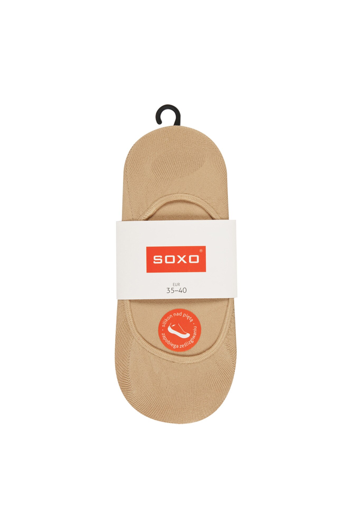Sosete ascunse, talpici cu silicon pe calcai, Soxo, Nude, 35-40 EU ...