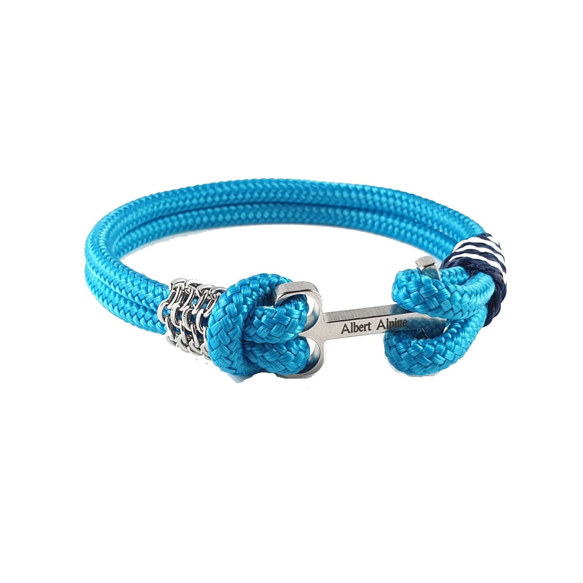 Bratara unisex, Albert Alpine, turcuaz, cordelina, 17 cm - eMAG.ro