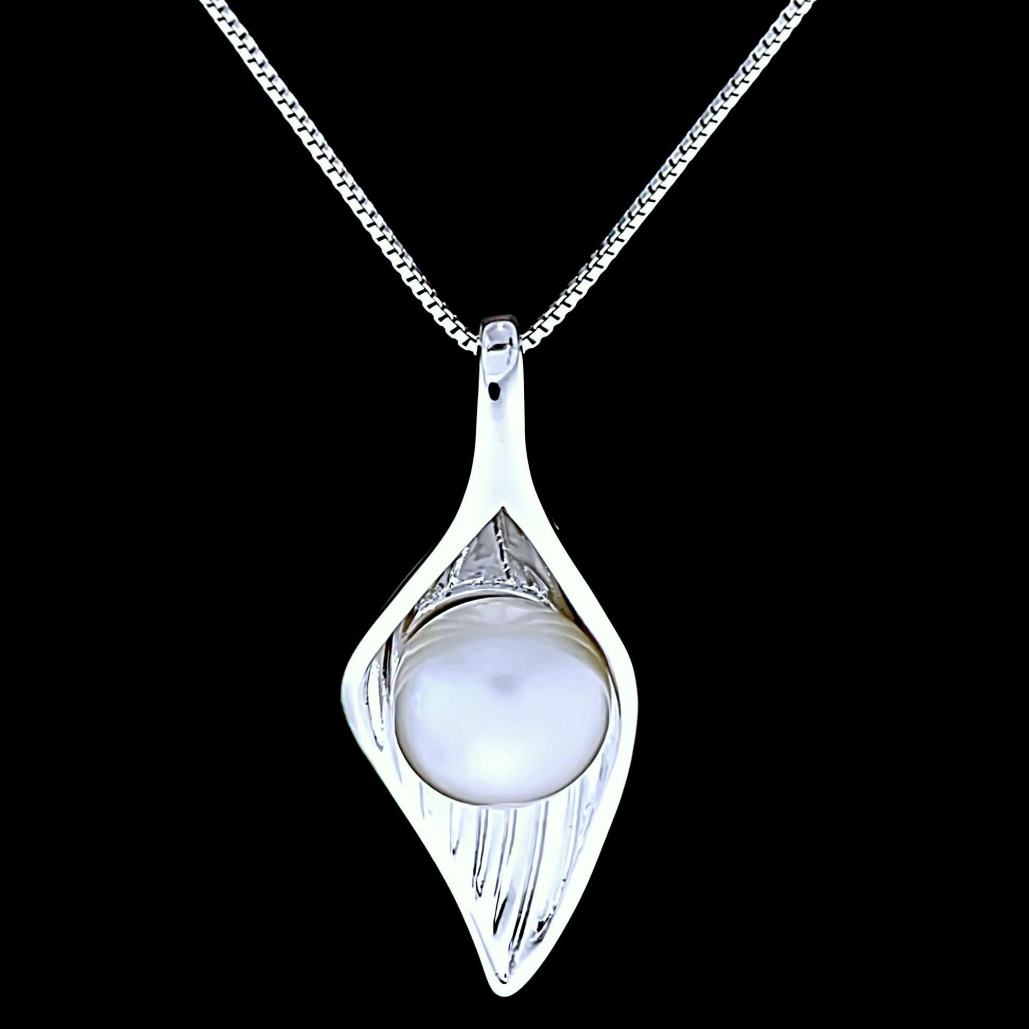 Colier din Argint 925 cu Perla Naturala, Aurora White - eMAG.ro