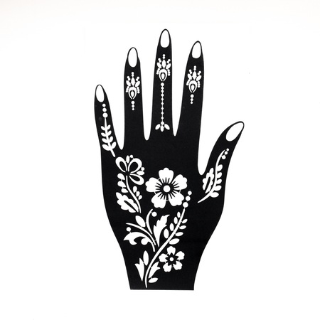 Sablon henna pentru tatuaje temporare nr. 9b mana stanga - eMAG.ro