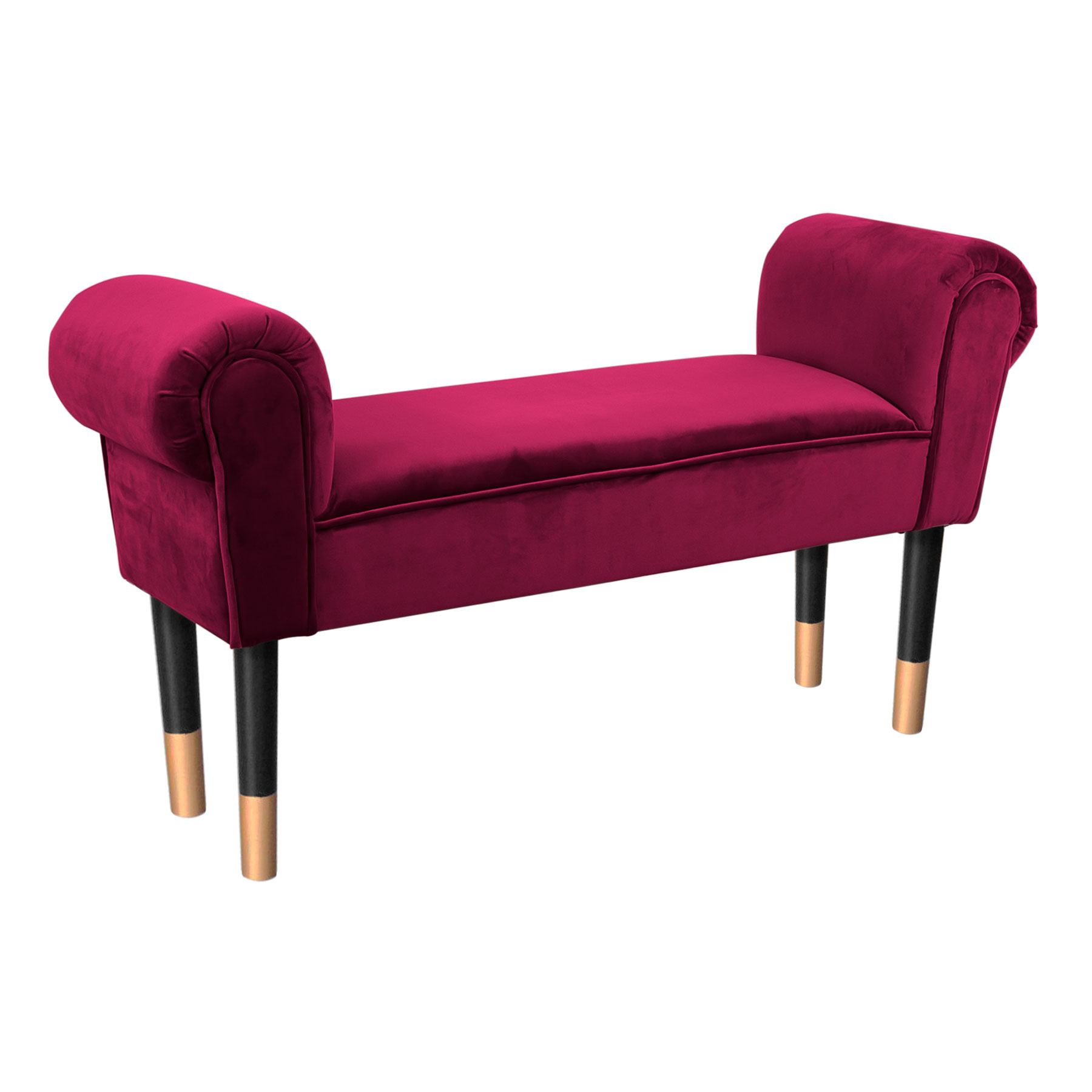 Bancheta catifea cu manere, burgundy, Boudoir - Butopea - eMAG.ro