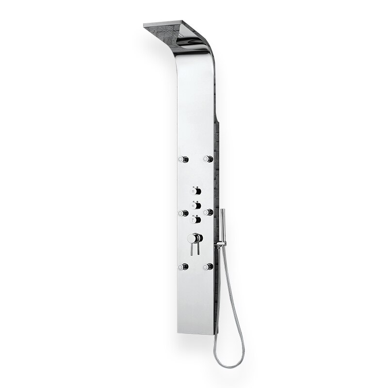 Panel dus cu hidromasaj, inox finisaj oglinda,165 x 22 cm,Brillo - eMAG.ro