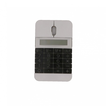 Mouse optic cu calculator, cablu USB, 10x6x2 cm, alb/negru - eMAG.ro