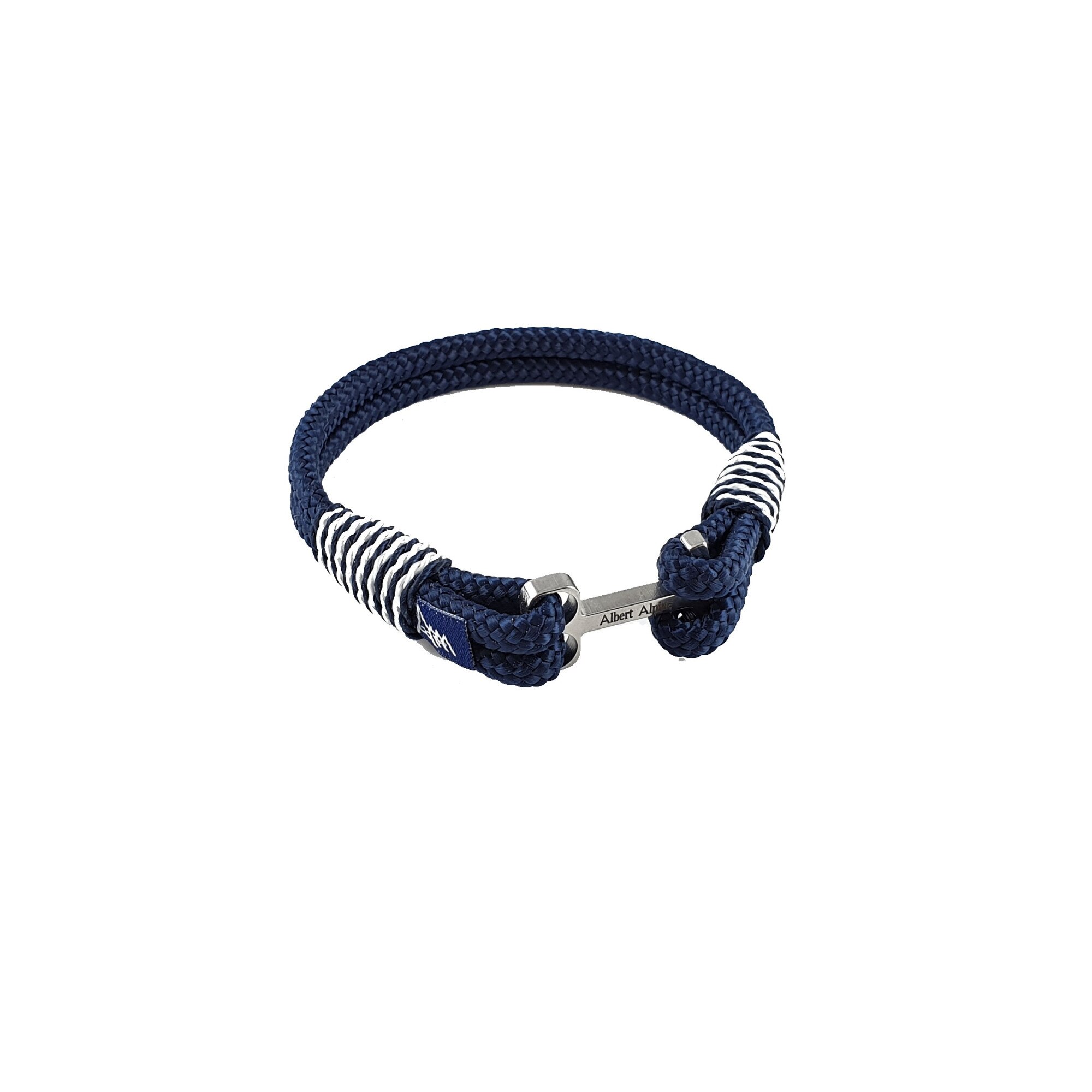 Bratara unisex, Albert Alpine, alb-albastru, cordelina, 21 cm - eMAG.ro