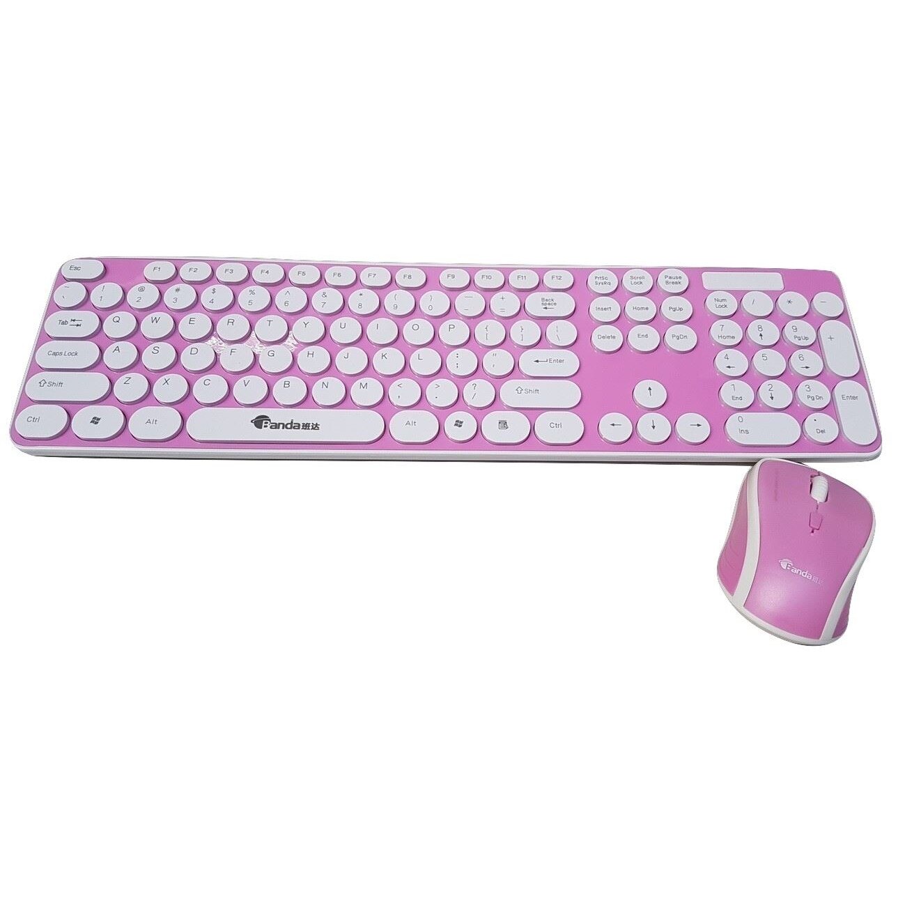 Tastatura Banda cu mouse Wireless - roz - eMAG.ro