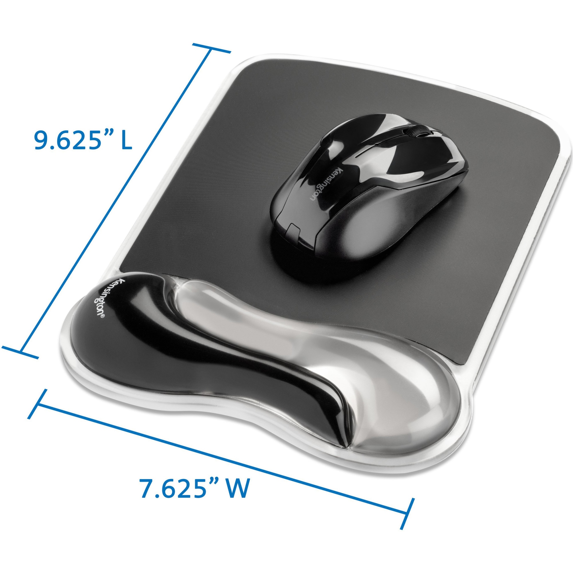 Mousepad cu suport ergonomic cu gel, KENSINGTON Duo Gel, Negru/Gri ...
